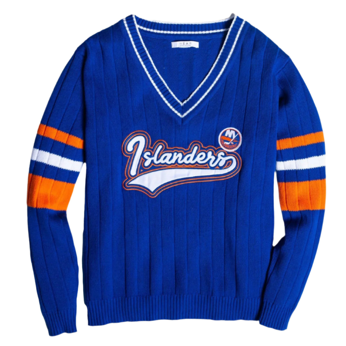 New York Islanders Women's Script V-Neck Sweatshirt | Isles Lab