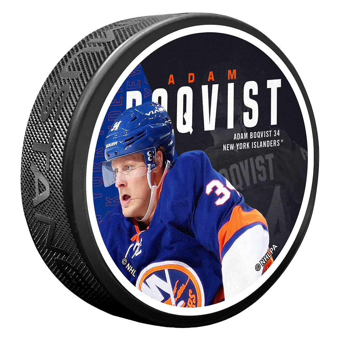 New York Islanders Centerfold Puck | Adam Boqvist | Isles Lab