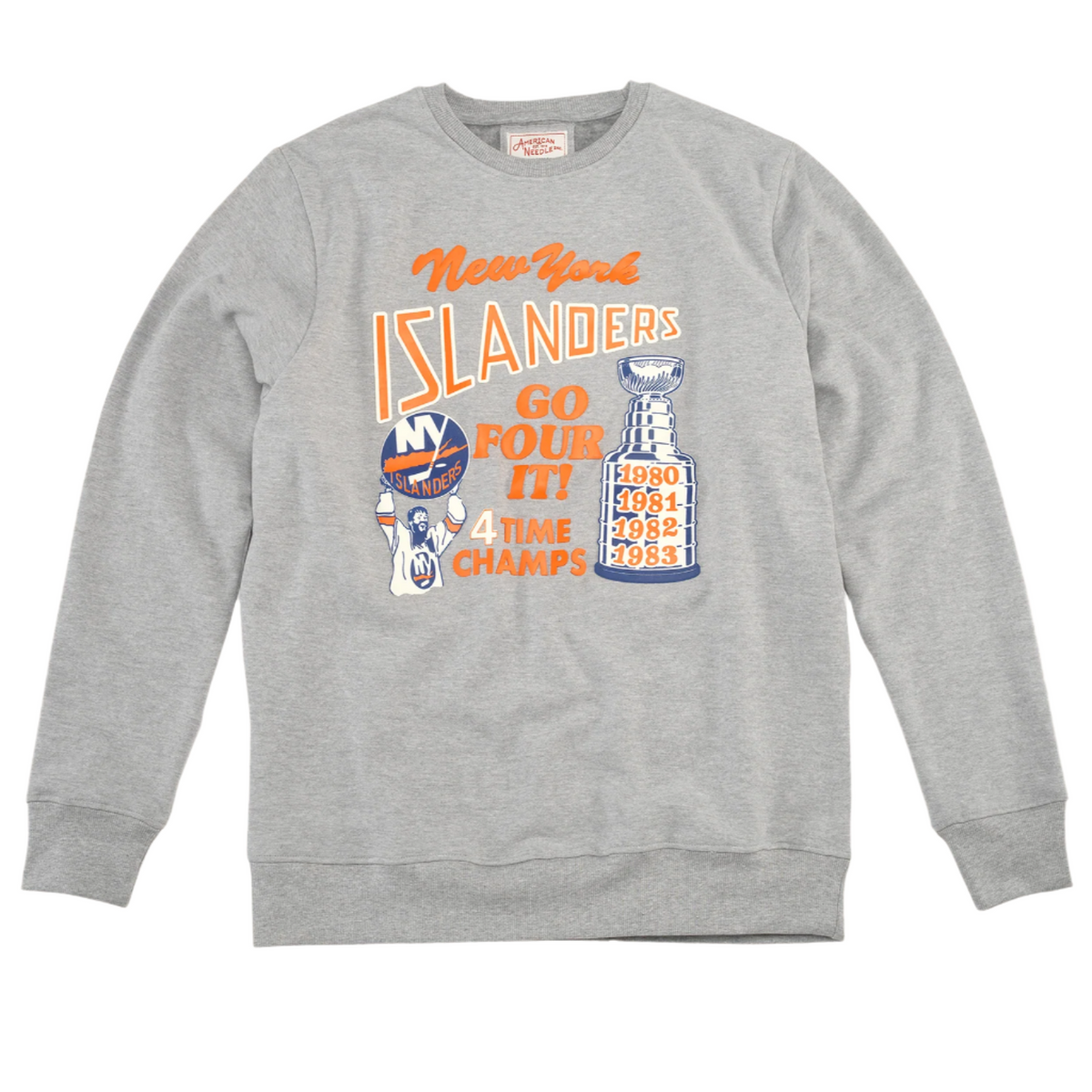 New York Islanders Easton Crewneck Grey Sweatshirt | Isles Lab