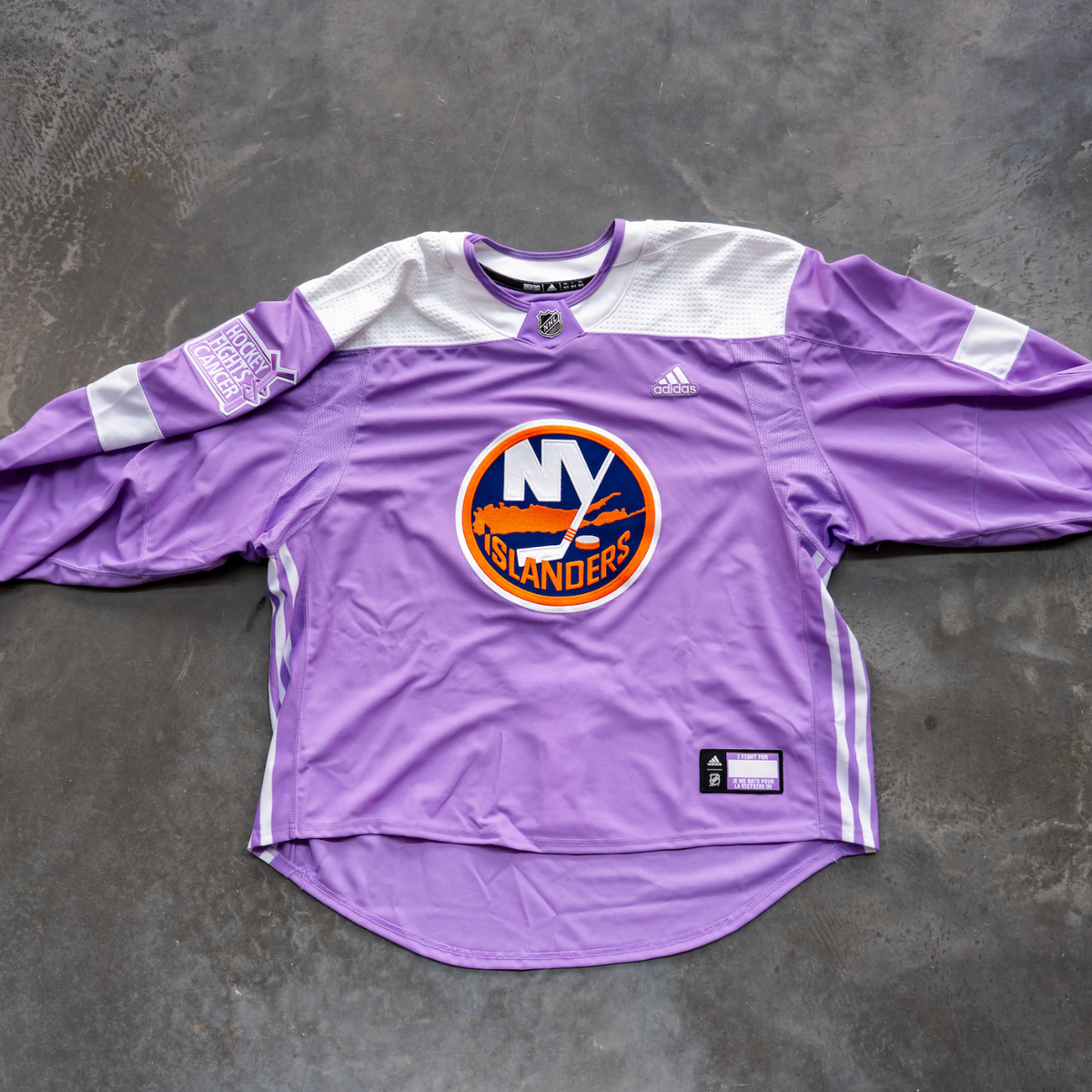New York Islanders Adidas Violet Hockey Fights Cancer Jersey | Isles Lab